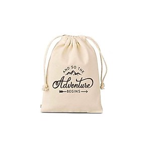 Set of 10 And so the adventure begins Bag Bridal Shower Party Favor Bag Wedding favor bag wedding bachelorette party gift treat bags engagement honeymoon graduation party gift bags