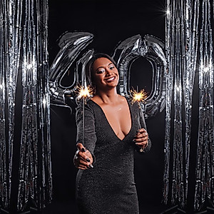 40 Black Number Balloons, Huge 40 Inch 40th Birthday Decoraion with Crown&2pcs Stars Aluminum Balloons for 40th Birthday Balloons for Women Men 40th Birthday Party Supplies 40 Anniversary Events Decor