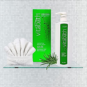 Vitabath Original Spring Green Moisturizing Bath & Shower Gel Wash Intoxicating Botanical Skin Rejuvenation, Hydrating Dry Skincare, Body Cleanser & Foaming Gelee - 32 oz