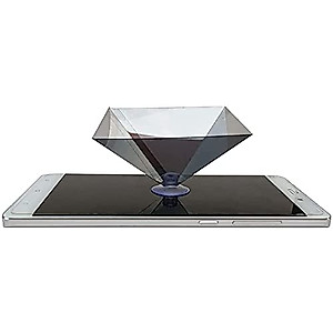 1 Piece 3D Hologram Display Pyramid 3D Hologram Projector Video Pyramid Stand for Smart Mobile Phone, Product Display, Animated Characters, Personal Entertainment Durability and attraction