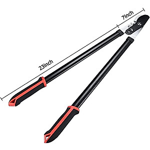 Loppers Heavy Duty Bypass Loppers 30 Inch Loppers and Pruners Heavy Duty Garden Loppers with Gear Power Bypass Loppers for Tree Trimming Branch Cutter with Non-Slip Handles