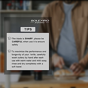 BOLEXINO Bread Knife 10 Inch Serrated With Sheath And Wide Wavy Edge, Professional Bread Knife for Homemade Bread, Crusty Breads, Cake, Bagel, 2.5MM Thickened High Carbon Stainless Steel