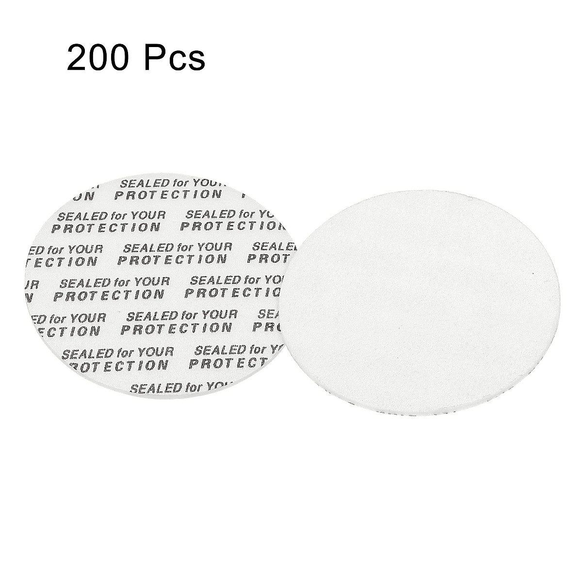 PATIKIL 38mm/1.5" Foam Lid Liner, 200Pack Adhesive PS Foam Lid Liner Pressure Sensitive Seal Cap Liners Resistant Tamper for Plastic Glass Jar Bottle Cap Seals