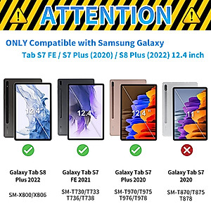 Case for Galaxy Tab S7 FE 5G/S8 Plus/S7 Plus 12.4" Tablet PU Leather Slim Lightweight Cover with Auto Wake/Sleep Protective Case for Samsung Tab S7 FE 2021/S8+ 2022/S7+ 2020,Cat with Headphones Music