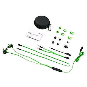 BlueFire Wired Gaming Earphone 3.5 MM E-Sport Earphone Noise Cancelling Stereo Bass Gaming Headphone with Adjustable Mic for PS4, Xbox One, Laptop, Cellphone, PC (Green)