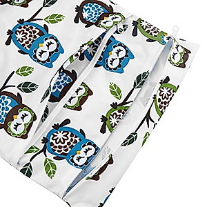 PandaEar (2 Pack Waterproof Wet Dry Bags Reusable Cloth Diaper | Multi-Functional Beach Travel Pool Yoga Gym Bag for Baby Items Swimsuits or Wet Clothes (Multi-Color 1)