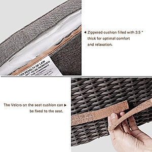 Grand patio Dining Wicker Chair Outdoor Conversation Set with Cushions 2-Piece, C-Spring Rocker Lounge Chair Set of 2 Steel Frame for Yard, Garden, Backyard, Deck, Bistro-Beige