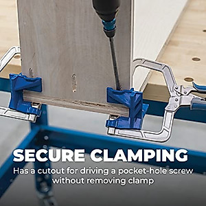 Kreg KHCCC 90 Degree Corner Clamp - Right Angle Clamp - Corner Clamp & T-Joint Clamp - Corner Clamps for Woodworking - Carpentry Tools & Accessories
