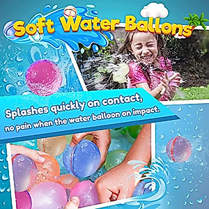 Reusable Water Balloons, Self-Sealing Refillable Water Balloons, Soft Silicone Magnetic Water Balloons, Reusable Water Bomb for Water Fight Game, Water Park, Summer Party (Multicolor - 12PC)