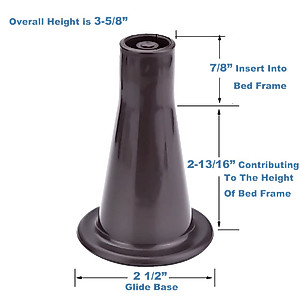 Plastic Bed Frame Feet That Replace Wheels. Easy to Install. Sturdy Bed Feet for Bed Frame. Set of 6 Bed Frame Feet Replacement