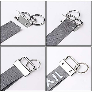 50 Sets Key Fob Hardware Key Fob Keychain Wristlet with Split Ring 1 Inch by HRLORKC