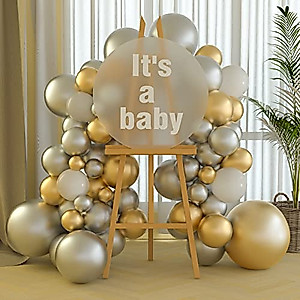 FEPITO Metallic Silver Balloons Garland Kit 84 Pcs Chrome Silver Balloon Different Sizes Pack 18 12 10 5 Inch Silver Party Balloons for Wedding Birthday Graduation Anniversary Bridal Silver Party Decor