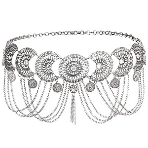 Rhinestone Tassel Belt Waist Chain Belly Body Chain Dance Indian Beach Gypsy Jewelry for Women