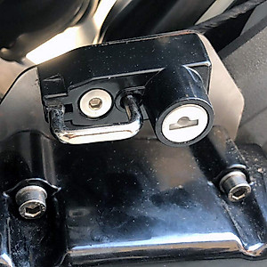 Motorcycle Helmet Lock Anti-Theft Helmet Security Lock with Keys for Indian Scout/Sixty 2015-2018-Black