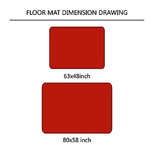 ALAZA Purple Butterfly Area Rug for Living Room Bedroom, Non-Slip Rug for Home Decor 5'3"X4'