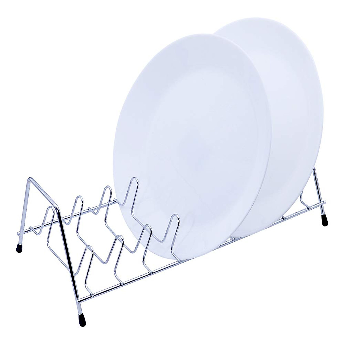 DGQ 8 Divider Wire Plate Rack and Lid Organizer Pan Organizer Sink Drying Rack for Chopping Board, Kitchen Cabinet Counter, Cookware