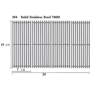 Htanch SN8264 (4-Pack) 19 1/4" Stainless Steel Cooking Grid Grates Replacement for Bull 18248 LP, 18249 NG, LP 47628, NG 47629, 57569 NG, 57568 LP, LP 62648, NG 62649 Grill