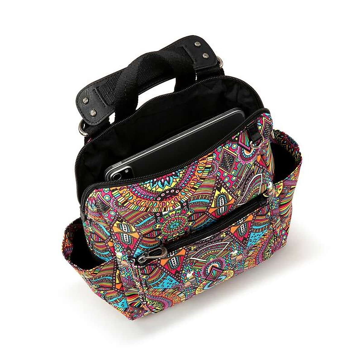 Sakroots womens Eco-twill Eco Twill Loyola Small Convertible Backpack, Quilted Olive Spirit Desert, One Size US