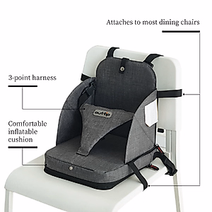 outtip 2 in 1 Diaper Bag Backpack and Booster Seat for Dining Table, Baby Bag with Portable High Chair, Toddler Travel Feeding Booster Cushion