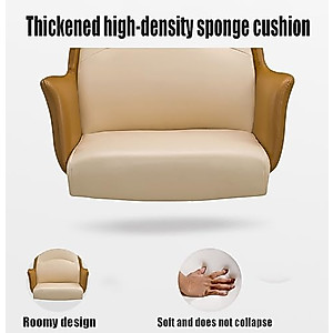 FrYsky Home Office Desk Chairs, Swivel Chair Light Luxury Leather Office Computer Executive Office Comfortable Height-Adjustable Swivel Chair (Color : Dark Brown)