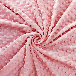 illikkuyax Baby Receiving Blanket, 30 x 47 Inches Plush Blanket with Double Layer Dotted Backing, Cozy Minky Fleece Flamingo Baby Blanket for Newborn Boys, Girls