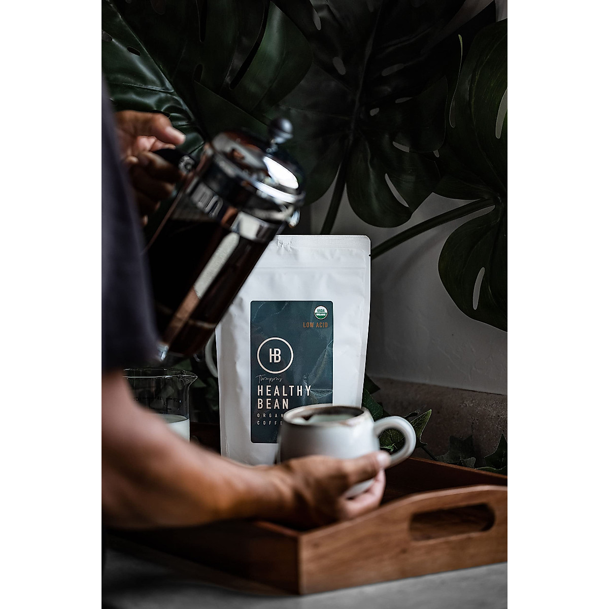 Healthy Bean Coffee Thrive Morning Roast - Low Acid Coffee | Ground, Organic | - 11oz.