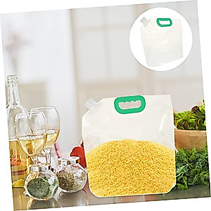 Zerodeko 20 pcs Transparent grain bag clear storage bag food storage bags airtight storage bags stand up grain bag rice grain sealed bags rich storage clear grain dry food household