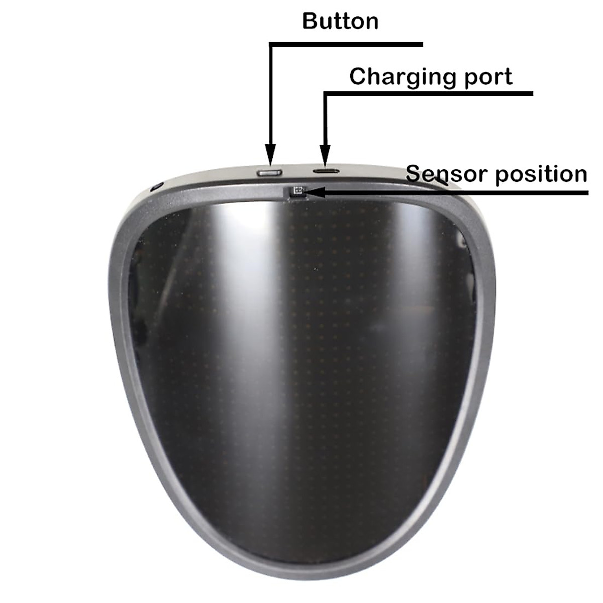 Halloween Kid Led Mask Gesture Sensing Shining Light Up Mini Face Mask for Masquerade Party Costume Cosplay Age 3-10