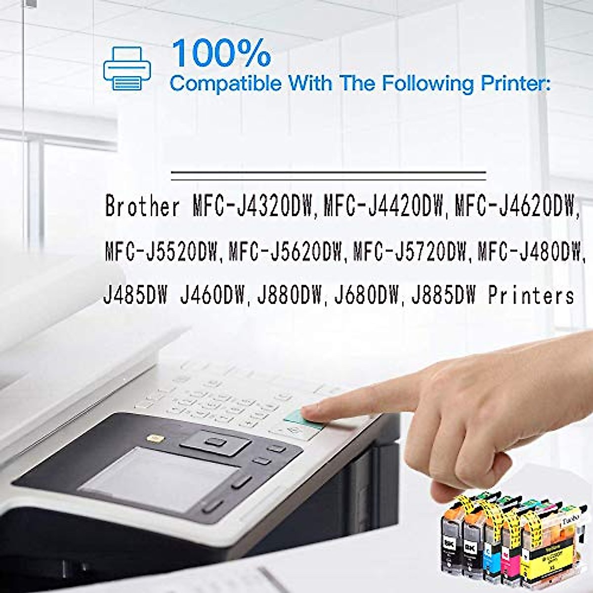 Tuobo LC203XL Replacement for Brother LC203XL Work with MFC-J480DW MFC-J885DW MFC-J485DW MFC-J880DW MFC-J680DW MFC-J4420DW MFC-J4620DW MFC-j460DW MFC-J5620DW MFC-J5720DW J5520DW J4320DW (6 Color)