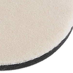 uxcell 7" Wool Felt Sponge Polishing Pad Hook and Loop Buffing Wheel with Hole Fine Polishing for Orbital Polisher Buffer