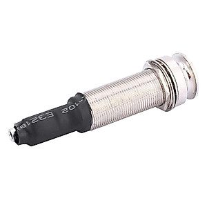 Lazmin112 1/4" (6.35mm) Output 2.5mm Input Endpin Jack, Piezo Pickup Jack Built-in Rod Piezo Pickup for Acoustic Guitar