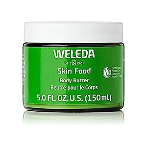 Weleda Skin Food Body Butter 5 Fluid Ounce, Sustainable Glass Jar, Plant Rich Hydrating Moisturizer with Shea and Cocoa Butter, Sweet Almond Oil and Pansy