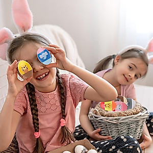 6Pack Easter Wooden Percussion Musical Shake Eggs for Toddler Kids Boys Girls ,Easter Basket Essentials Easter Basket Stuffers