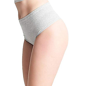 Yummie womens Cotton Seamless Shapewear Thong Panties, Heather Grey, Medium-Large US