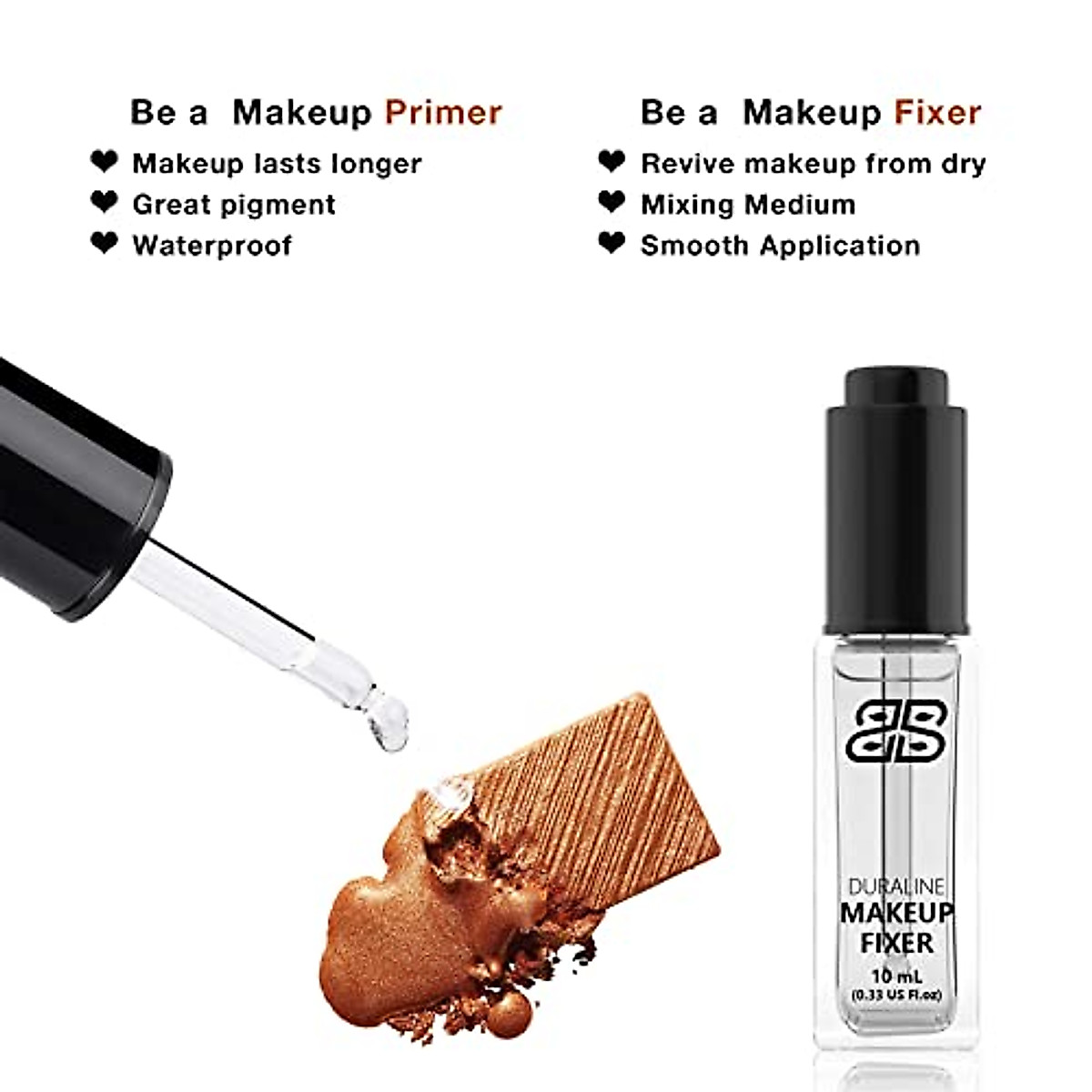 Schoner Brunnen DuralineMakeupFixer Mixing Liquid Cosmetics Eyeshadow Sealant Prolong Makeup Pigment Durability 10ml/0.33 US FL OZ