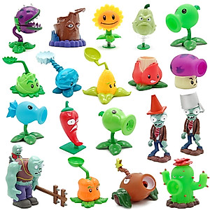 JHESAO 4 PCS Plants and Zombies Toys Action Figures Zombies PVZ Toys Sets 1 2 Series Great Gifts for Kids and Fans,Birthday and Christmas Party