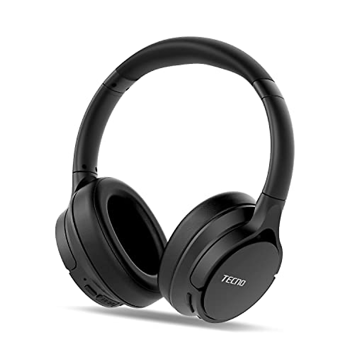 Tecno Bluetooth Headphones with Microphone, Wireless Over Ear Bluetooth Headphones, Deep Bass Memory Foam Ear Cups Headphones Wireless Bluetooth with Portable Case for Travel Home Office, N1