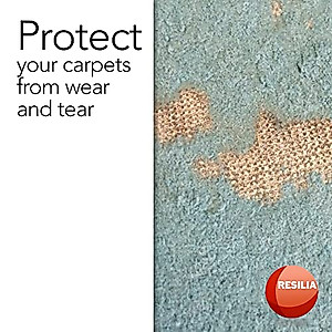 Resilia Office Desk Chair Mat - for Low Pile Carpet ( with Grippers ) Updated Black Swirl Spiral Pattern, 36 Inches x 48 Inches, Made in The USA