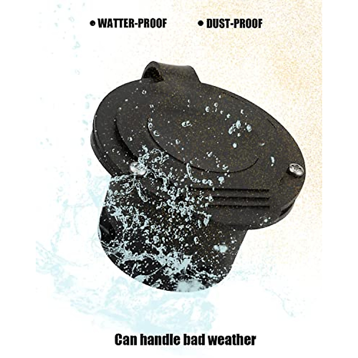 TADYAO 30Amps Flanged Power Inlet, NEMA L14-30P Generators Flanged Inlet Plug 125/250V 7500W RV Power Outlet with Cover