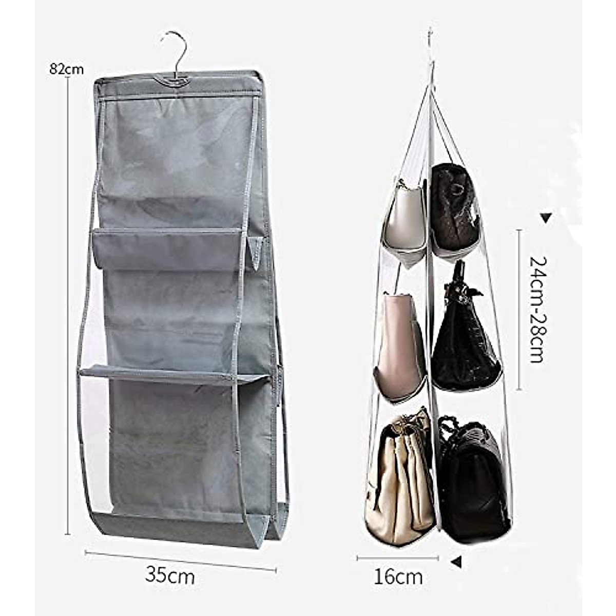 ST-BEST-P Handbag Storage Hanging Purse Organizer Bedroom Organization Dust-Proof Holder Bag for Wardrobe Closet