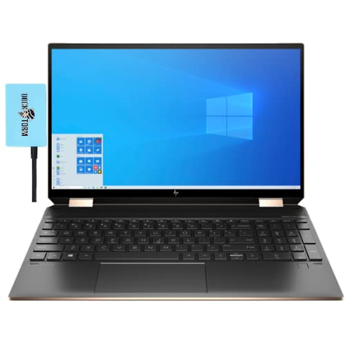 HP Spectre x360 Home & Business 2-in-1 Laptop (Intel i7-1165G7 4-Core, 16GB RAM, 512GB SSD + 32GB Optane, Intel Iris Xe, 15.6" Touch 4K Ultra HD (3840x2160), Active Pen, Win 11 Home) with Hub