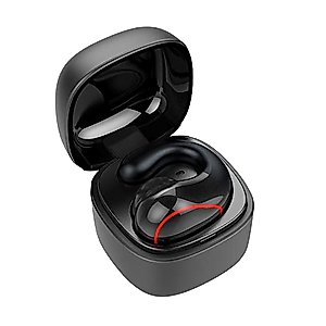 Open Ear Headphones Wireless Bluetooth Single Earbud True Wireless Mini Small Open Earbuds for iPhone Android, Tiny Bone Ear Bud with Mic Earphones for Small Ear Canals Running Cycling Workout Sport