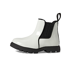 Native Shoes Kids Kensington Treklite Gloss Boots for Toddlers - Textile Lining, Synthetic Upper, and Round Toe Silhouette Shell White Gloss/Jiffy Black 8 Toddler M