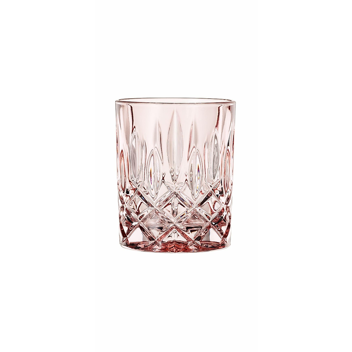 Nachtmann Noblesse Collection 4” Whiskey Tumbler, Made of Fine Crystal Glass, Glass for Bourbon, Whiskey, & Other Beverages, 10.4-Ounces, Dishwasher Safe, Set of 2 (Rose)