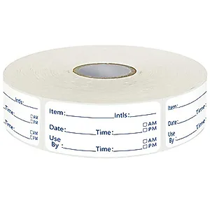 500 Removable Freezer Pantry Canning Labels Set Water Oil Resistant with Perforation Line for Food Containers Jars Kitchen Restaurant Storage Organization (Detailed Area Version, 2” X 1”) …