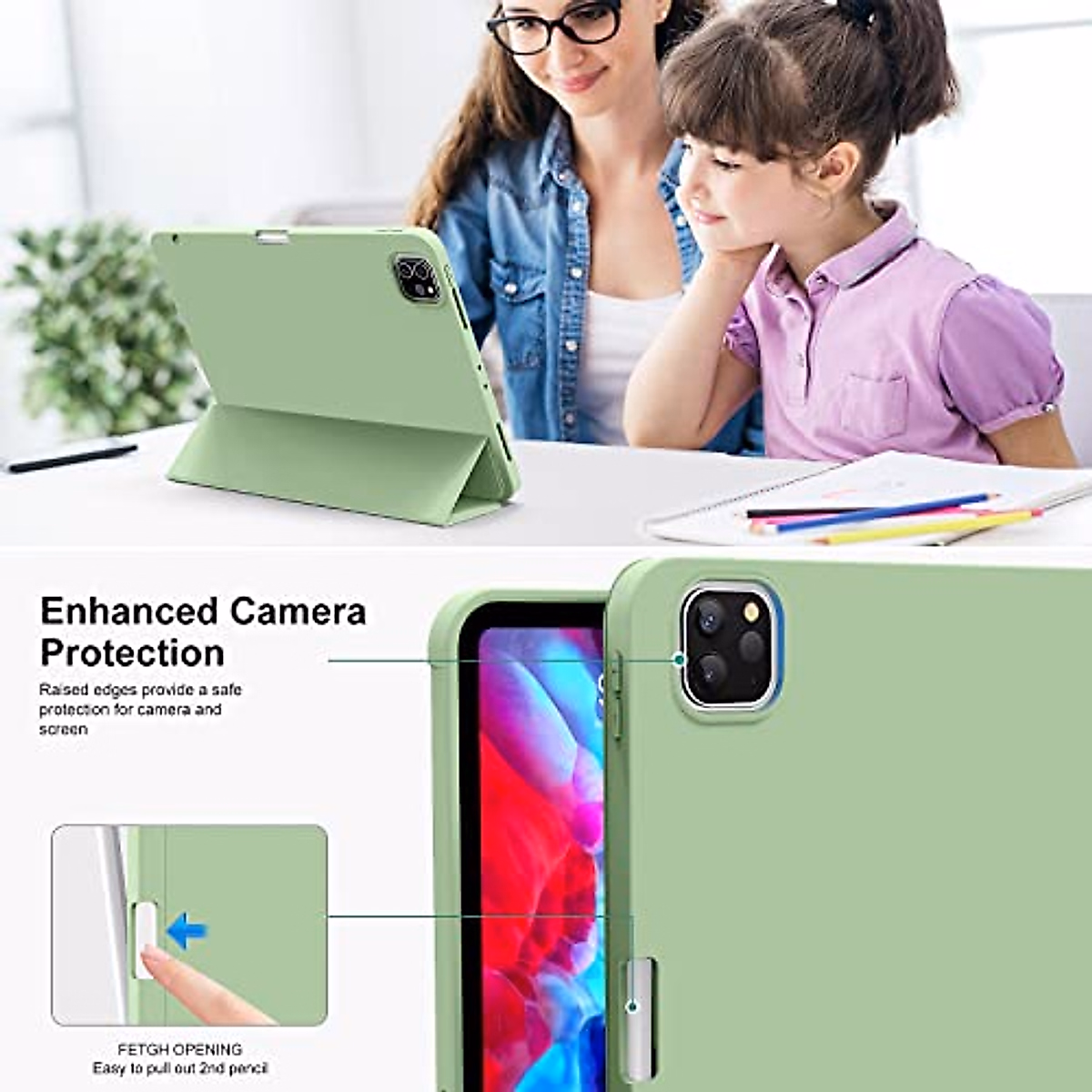 Aoub Crystal Case for iPad Pro 11 inch 4th/3rd Generation 2022/2021 - Beige