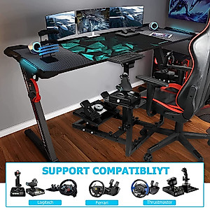 Anman Flight Racing simulator cockpit Wheel Stand Dual-Purpose Fit for Logitech Shifter Joystick Pedals,Thrustmaster/Hotas Warthog, Only Include Flight Joystick Mount Three Sizes Shift Lever Panels