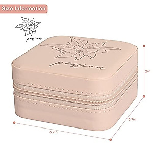 Konelia Small Jewelry Box Organizer, Portable Mini Travel Jewelry Organizer Display Storage Box Rings Earrings Necklaces Daughters Birthday Mother's Day Gifts