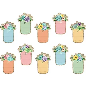 Teacher Created Resources Rustic Bloom Mason Jars Accents (TCR8551)