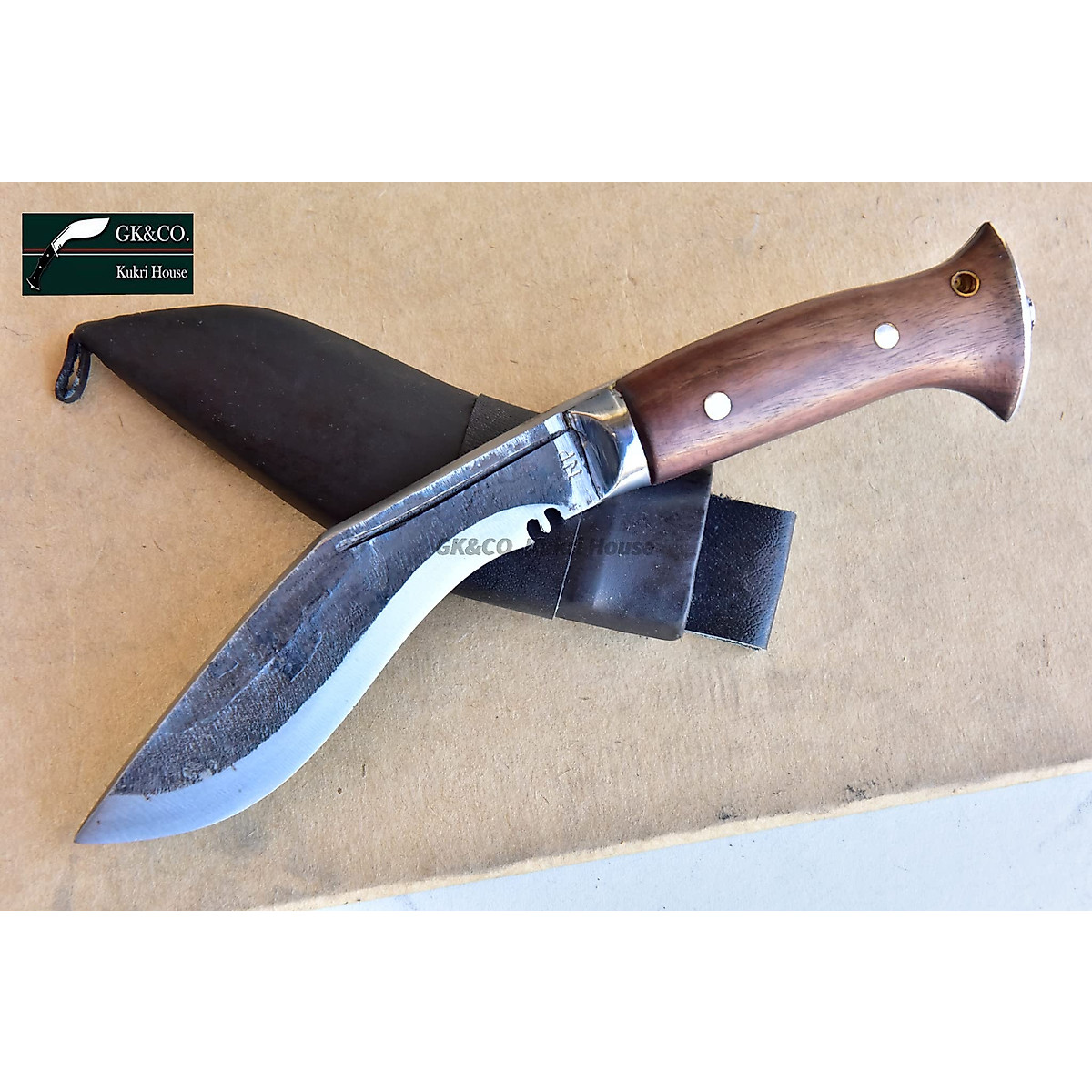 GK&CO. Kukri House Genuine Kukri/Khukuri- 5" Black (Rust Free) Blade Panawal Khukuri- Handmade Factory in Nepal.